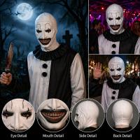 China Hyper-Realistic Silent Horror Clown Silicone Full Head Mask with Creepy Smile and Professional Detail for Halloween Cosplay, Haunted House, Stage Performance and Adult Costume Parties for sale