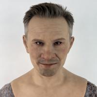 China Hyper-Realistic Male Silicone Full Head Mask with Handcrafted Facial Details, Natural Skin Texture and Comfortable Fit for Cosplay, Film Makeup, Stage Performance, Costume Events for sale