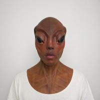 China Ultra-Realistic Alien Silicone Full Head Mask with Hand-Painted Creature Details, Soft Skin Texture and Comfortable Fit for Collectors, Cosplay, Film Makeup, Stage Shows for sale