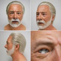 China Professional Ultra-Realistic Male Silicone Full Head Mask with Handcrafted Lifelike Facial Details, Natural Skin Texture, Comfortable Fit for Film, Theatre, Stage Performance for sale