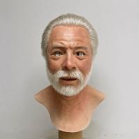 China Professional Ultra-Realistic Male Silicone Full Head Mask with Handcrafted Lifelike Facial Details, Natural Skin Texture, Comfortable Fit for Film, Theatre, Stage Performance for sale