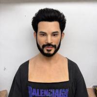 China Professional Hyper-Realistic Male Silicone Mask with Hand-Punched Hair and Beard - Premium Medical Grade Lifelike Head Mask for Realistic Disguise, Cosplay, and Artistic Displays for sale