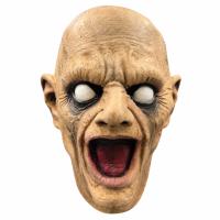 China Terrifying Screaming Latex Full-Face Mask Featuring Exaggerated Wrinkles and Dramatic Expression, Perfect for Cosplay, Halloween, Costume Parties, and Theatrical Use for sale