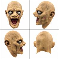 China Terrifying Screaming Latex Full-Face Mask Featuring Exaggerated Wrinkles and Dramatic Expression, Perfect for Cosplay, Halloween, Costume Parties, and Theatrical Use for sale