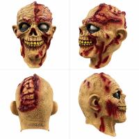 China Realistic Zombie Full-Face Latex Mask with Decayed Skin, Yellow Teeth, and Horror Detailing for Halloween, Cosplay, Party, or Themed Events for sale