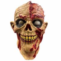 China Realistic Zombie Full-Face Latex Mask with Decayed Skin, Yellow Teeth, and Horror Detailing for Halloween, Cosplay, Party, or Themed Events for sale