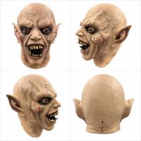 China Realistic Horror Full-Face Latex Mask with Sharp Teeth, Lifelike Textures, Open Mouth Expression, Perfect for Halloween, Cosplay, Costume Events, and Themed Parties for sale