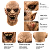 China Realistic Horror Full-Face Latex Mask with Sharp Teeth, Lifelike Textures, Open Mouth Expression, Perfect for Halloween, Cosplay, Costume Events, and Themed Parties for sale
