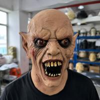 China Realistic Horror Full-Face Latex Mask with Sharp Teeth, Lifelike Textures, Open Mouth Expression, Perfect for Halloween, Cosplay, Costume Events, and Themed Parties for sale