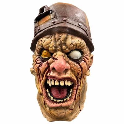 China Realistic Horror Warrior Full-Face Latex Mask with Lifelike Textures, Open Mouth, and Scars for Halloween, Cosplay, and Themed Events for sale