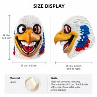 China Realistic Eagle Latex Full Face Mask, Funny Scary Party Costume, Halloween Cosplay Accessory for Adults, Patriotic Animal Mask with Red White Blue Details for sale