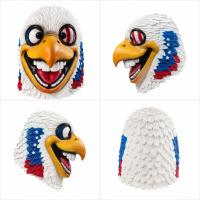 China Realistic Eagle Latex Full Face Mask, Funny Scary Party Costume, Halloween Cosplay Accessory for Adults, Patriotic Animal Mask with Red White Blue Details for sale