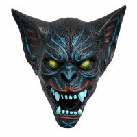 China Scary Black Bat Latex Full Face Mask, Horror Cosplay Accessory for Halloween Party, Adult Costume, Realistic Creature Mask with Glowing Eyes and Detailed Texture for sale