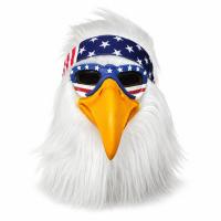China Realistic Full-Head Eagle Latex Mask with American Flag Headband, Perfect for Parties, Cosplay, Halloween, Costume Events, Festivals, Patriotic Celebrations, and Fun Dress-Up Occasions for sale