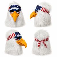 China Realistic Full-Head Eagle Latex Mask with American Flag Headband, Perfect for Parties, Cosplay, Halloween, Costume Events, Festivals, Patriotic Celebrations, and Fun Dress-Up Occasions for sale