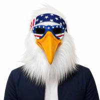 China Realistic Full-Head Eagle Latex Mask with American Flag Headband, Perfect for Parties, Cosplay, Halloween, Costume Events, Festivals, Patriotic Celebrations, and Fun Dress-Up Occasions for sale
