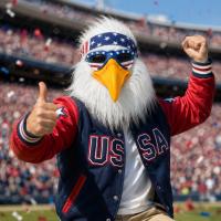 China Realistic Full-Head Eagle Latex Mask with American Flag Headband, Perfect for Parties, Cosplay, Halloween, Costume Events, Festivals, Patriotic Celebrations, and Fun Dress-Up Occasions for sale