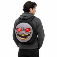 China Horror Ghost Face Backpack with Detachable Latex Panel, LED Glowing Eyes, Adjustable Straps for Halloween Party Cosplay Travel for sale