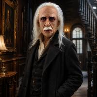 China Long White Hair Old Man Latex Full Head Mask with White Mustache, Realistic Wrinkles, Aged Skin Texture and Visible Eye Openings for Halloween Party Cosplay Costume Photo Video Props for sale