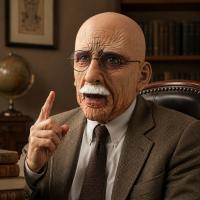 China Bald Old Man Latex Full Head Mask with White Mustache, Realistic Wrinkles, Aged Skin Texture, Detailed Ear Shape and Visible Eye Openings for Halloween Party Cosplay Costume for sale