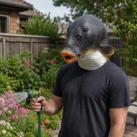 China Realistic Grass Carp Latex Full Head Mask, Fish Character Costume with Scaled Texture, Orange Lips, Side Fin Detail and Full Head Design for Halloween Party Cosplay Photo Video Props for sale