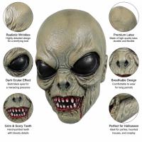 China Realistic Skull Latex Mask, Scary Alien Monster Full Face Mask for Adults, Halloween Horror Costume Mask, Creepy Zombie Cosplay Mask for Party, Haunted House, Stage Performance for sale