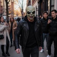 China Realistic Skull Latex Mask, Scary Alien Monster Full Face Mask for Adults, Halloween Horror Costume Mask, Creepy Zombie Cosplay Mask for Party, Haunted House, Stage Performance for sale