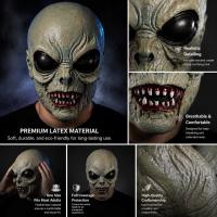 China Realistic Skull Latex Mask, Scary Alien Monster Full Face Mask for Adults, Halloween Horror Costume Mask, Creepy Zombie Cosplay Mask for Party, Haunted House, Stage Performance for sale