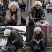 China Realistic Old Man Latex Mask with White Curly Hair, Full Face Elderly Character Mask with Wrinkles and Long Neck Design for Halloween Cosplay Costume Party, Horror Events, OEM Factory Supplier for sale