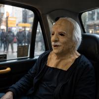 China Realistic Old Man Latex Mask with White Hair, Mustache and Wrinkled Elderly Face Design, Full Face Character Mask for Halloween Cosplay Costume Party, Stage Performance, OEM Factory Supplier for sale