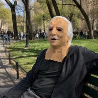 China Realistic Old Man Latex Mask with White Hair, Mustache and Wrinkled Elderly Face Design, Full Face Character Mask for Halloween Cosplay Costume Party, Stage Performance, OEM Factory Supplier for sale