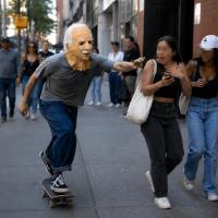 China Realistic Old Man Latex Mask with White Hair, Mustache and Wrinkled Elderly Face Design, Full Face Character Mask for Halloween Cosplay Costume Party, Stage Performance, OEM Factory Supplier for sale