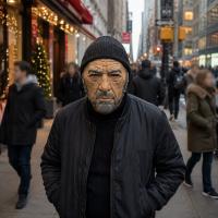 China Realistic Old Man Latex Mask – Uncle Hux Style Elderly Face Mask with Wrinkles and Beard, Full Head Halloween Costume Mask for Cosplay, Party, Film and Photography for sale
