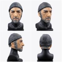 China Realistic Old Man Latex Mask – Uncle Hux Style Elderly Face Mask with Wrinkles and Beard, Full Head Halloween Costume Mask for Cosplay, Party, Film and Photography for sale