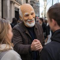 China Realistic Old Man Latex Mask – Uncle Miro Style Elderly Face Mask with White Beard and Wrinkles, Bald Head Full Face Costume Mask for Halloween, Cosplay, Film Props and Photography for sale