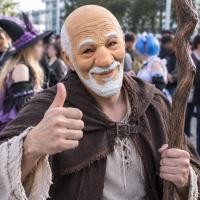 China Realistic Old Man Latex Mask – Uncle Miro Style Elderly Face Mask with White Beard and Wrinkles, Bald Head Full Face Costume Mask for Halloween, Cosplay, Film Props and Photography for sale