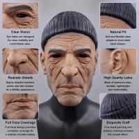 China Realistic Old Man Latex Mask Griss Style, Elderly Character Full Face Mask with Beanie Hat, Wrinkles and Aged Skin Details for Halloween, Cosplay, Costume Parties and Film Props for sale
