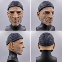 China Realistic Old Man Latex Mask Griss Style, Elderly Character Full Face Mask with Beanie Hat, Wrinkles and Aged Skin Details for Halloween, Cosplay, Costume Parties and Film Props for sale