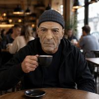 China Realistic Old Man Latex Mask Griss Style, Elderly Character Full Face Mask with Beanie Hat, Wrinkles and Aged Skin Details for Halloween, Cosplay, Costume Parties and Film Props for sale