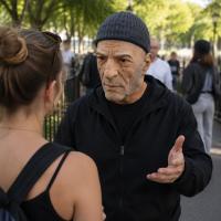 China Realistic Old Man Latex Mask Griss Style, Elderly Character Full Face Mask with Beanie Hat, Wrinkles and Aged Skin Details for Halloween, Cosplay, Costume Parties and Film Props for sale