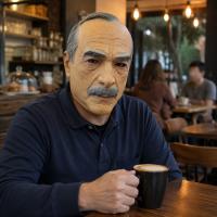 China Realistic Old Man Latex Mask Cobb Style, Elderly Character Full Face Mask with Grey Hair, Mustache and Wrinkled Skin Details for Halloween, Cosplay, Costume Parties and Film Props for sale