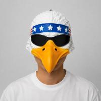 China Adjustable Eagle Cap Mask with USA Flag Design, Realistic Eagle Head Hat with Sunglasses for Independence Day, Halloween, Party, Cosplay, Festival Events and Costume Accessories for sale