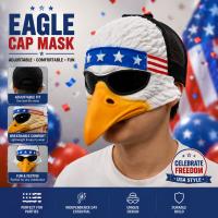 China Adjustable Eagle Cap Mask with USA Flag Design, Realistic Eagle Head Hat with Sunglasses for Independence Day, Halloween, Party, Cosplay, Festival Events and Costume Accessories for sale