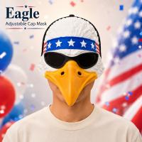 China Adjustable Eagle Cap Mask with USA Flag Design, Realistic Eagle Head Hat with Sunglasses for Independence Day, Halloween, Party, Cosplay, Festival Events and Costume Accessories for sale