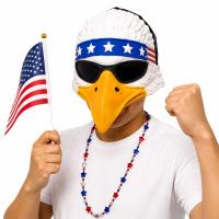 China Adjustable Eagle Cap Mask with USA Flag Design, Realistic Eagle Head Hat with Sunglasses for Independence Day, Halloween, Party, Cosplay, Festival Events and Costume Accessories for sale