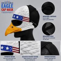 China Adjustable Eagle Cap Mask with USA Flag Design, Realistic Eagle Head Hat with Sunglasses for Independence Day, Halloween, Party, Cosplay, Festival Events and Costume Accessories for sale