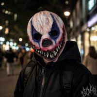 China Realistic Pumpkin Skull Latex Mask with Creepy Smile and Sharp Teeth, Full Face Halloween Horror Mask for Adults, Scary Cosplay Costume Prop, Haunted House Party Decoration, Perfect for Party for sale