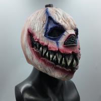 China Realistic Pumpkin Skull Latex Mask with Creepy Smile and Sharp Teeth, Full Face Halloween Horror Mask for Adults, Scary Cosplay Costume Prop, Haunted House Party Decoration, Perfect for Party for sale