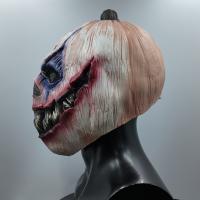 China Realistic Pumpkin Skull Latex Mask with Creepy Smile and Sharp Teeth, Full Face Halloween Horror Mask for Adults, Scary Cosplay Costume Prop, Haunted House Party Decoration, Perfect for Party for sale