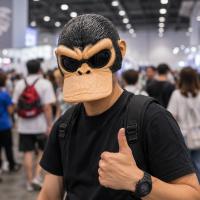 China Funny Monkey Latex Hat with Sunglasses Adjustable Mesh Cap Novelty Animal Headwear for Halloween Cosplay Costume Party Prank Festival Carnival Outdoor Events Adult Costume Accessory for sale